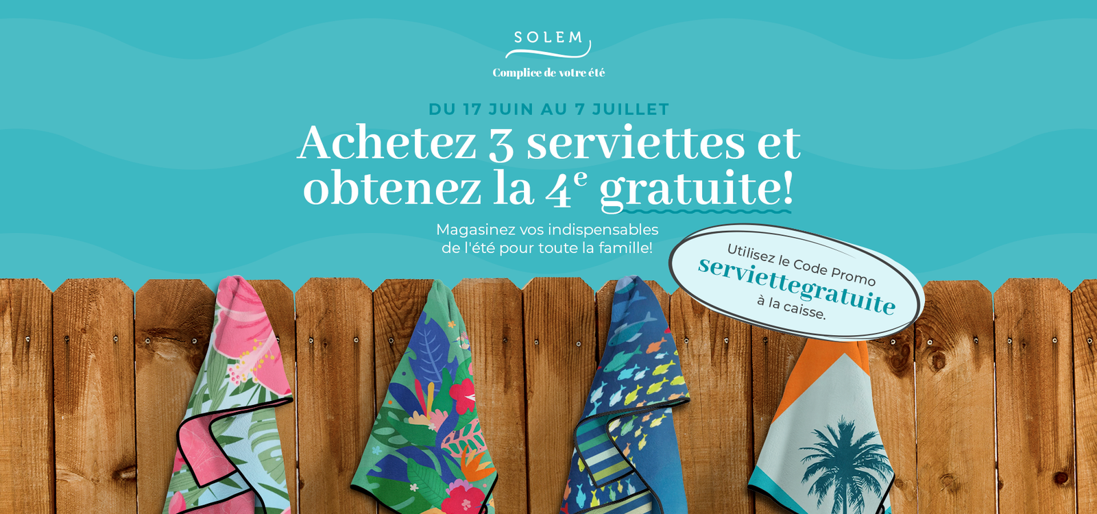 Solem | Serviettes en microfibre douces et compactes